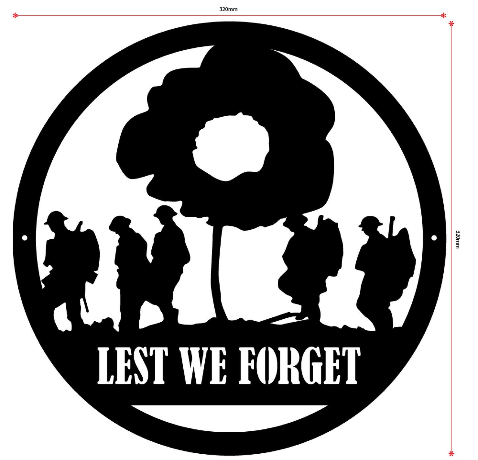 Remembrance LEST WE FORGET Metal Wall Art Man Cave Home Bar - Etsy UK