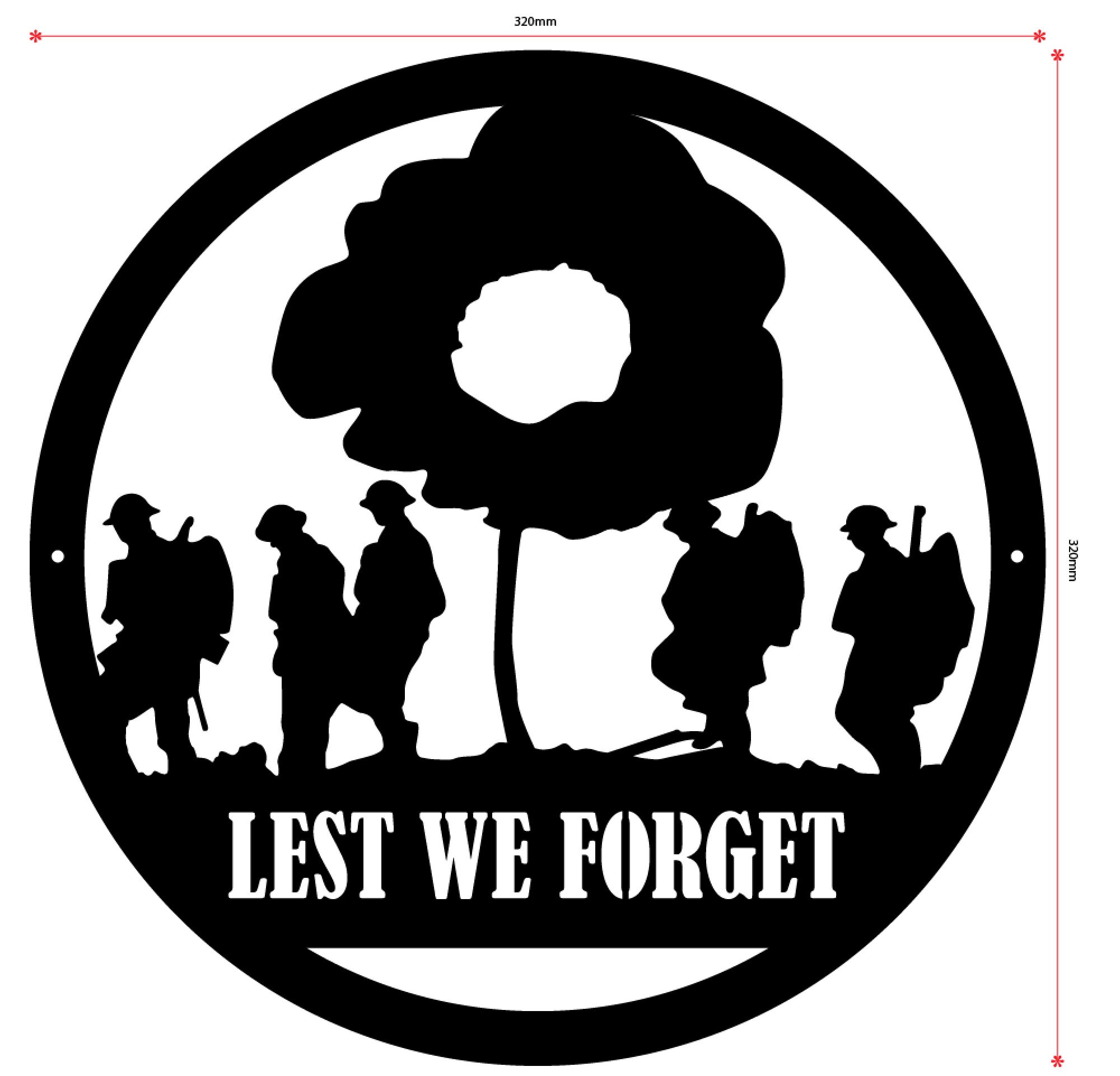 Remembrance LEST WE FORGET Metal Wall Art Man Cave Home Bar - Etsy UK