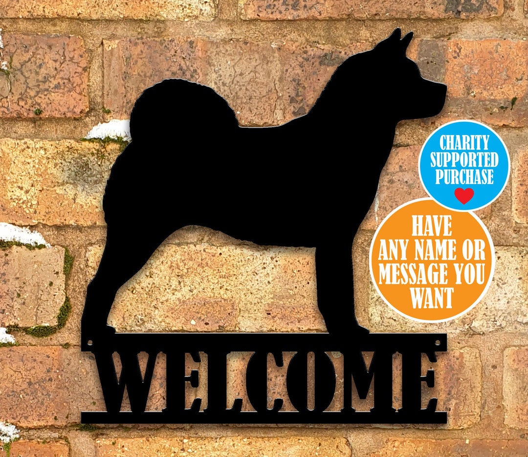 Akita / Husky Metal Wall Art, Akita House Sign, Akita Pet Gifts ...
