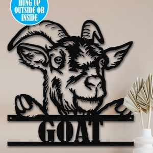 Goat Metal Wall Art, House Sign, Goat Gifts, Business Sign ...