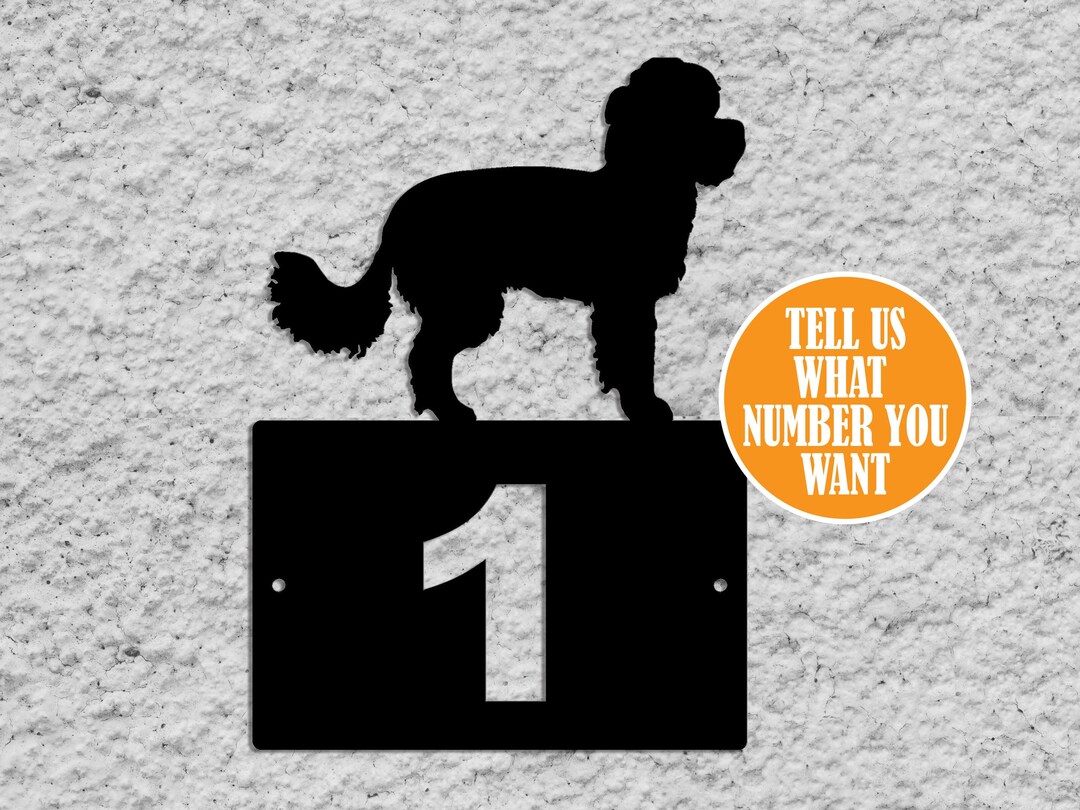 Maltipoo maltese / Poodle House Number, Personalised Maltipoo Gift, Pet ...