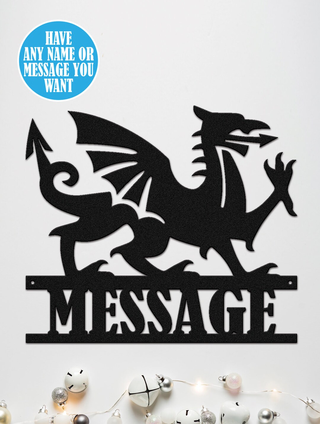 Welsh Dragon Metal Wall Art, Dragon Sign, Personalised Gifts, Business ...