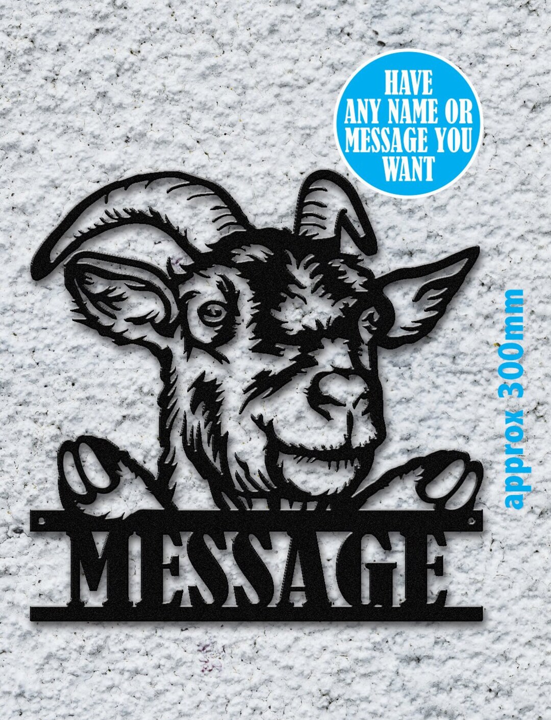 Goat Metal Wall Art, House Sign, Goat Gifts, Business Sign ...