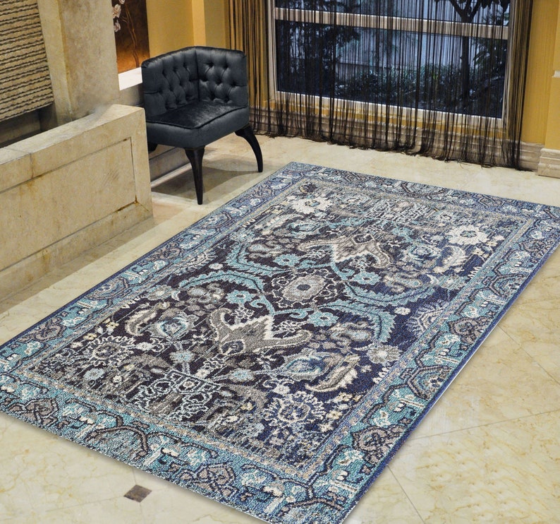 Rugs 8x10 Bohemian Oriental Distressed Modern Vintage Design - Etsy