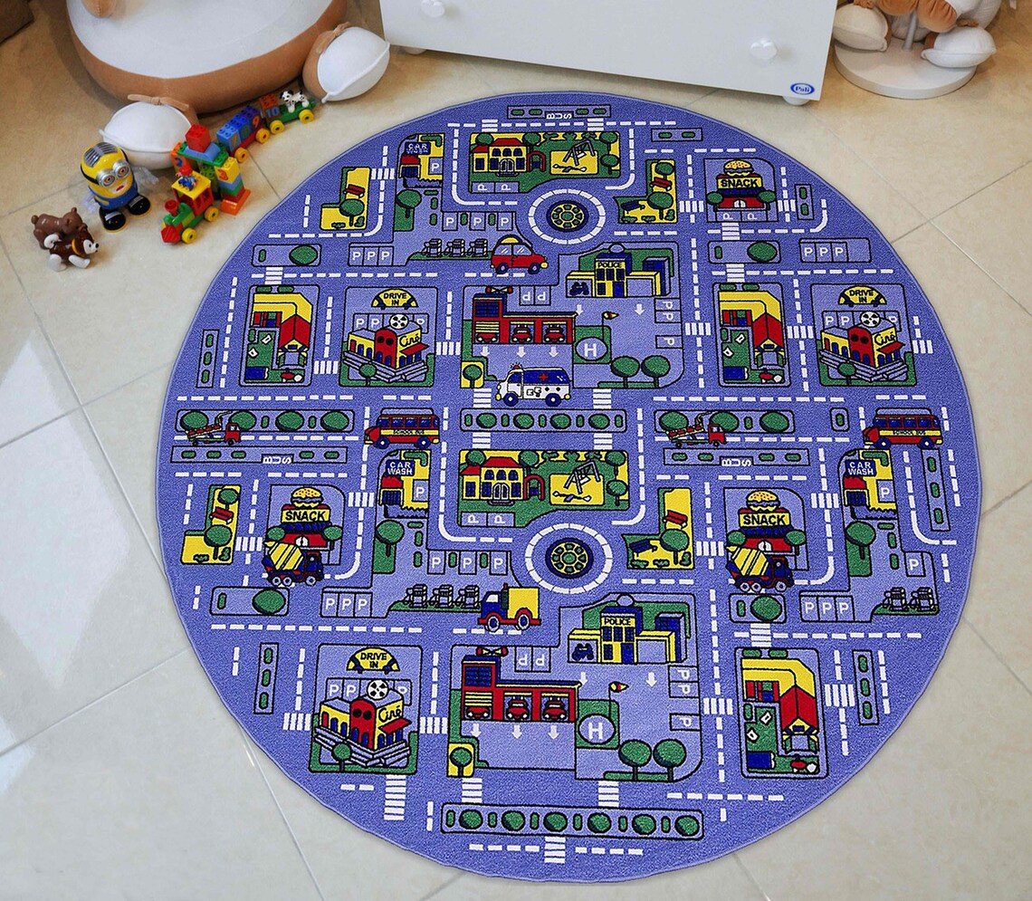 Kids Car Rugs City Map Boys/girls/children/toddler Educational - Etsy