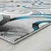 Spiral/swirls Modern Contemporary Hand Carved Area Rug-silver/turquoise ...