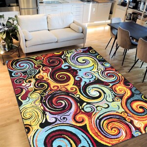 Colorful Rainbow Area Rug 5X7 Rugs for Living Room Décor 2020 Rug ...