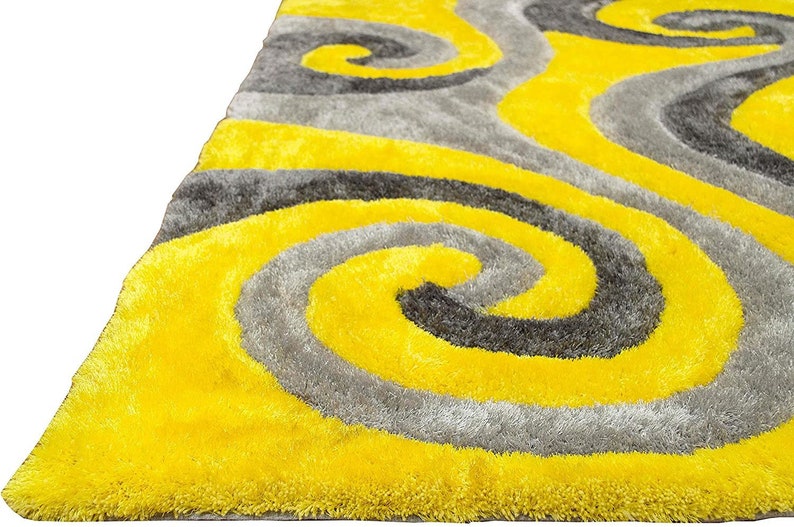 Yellow Shag Rug 5X7 for Living Room Decor 2021 Rug Trends - Etsy