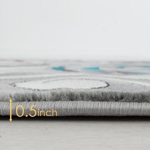 Spiral/swirls Modern Contemporary Hand Carved Area Rug-silver/turquoise ...