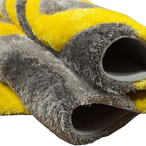 Yellow Shag Rug 5X7 for Living Room Decor 2021 Rug Trends Bright Modern ...