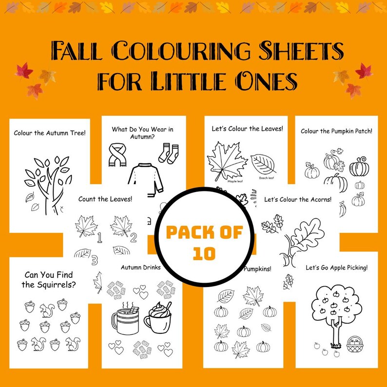 Autumn Colouring Pages for Kids | Fall Printable Colouring Sheets ...