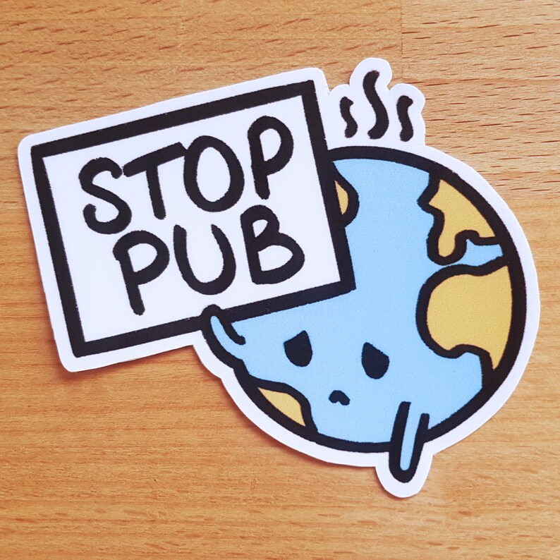 STOP PUB Planète Sticker Autocollant vinyle stop pub | Etsy
