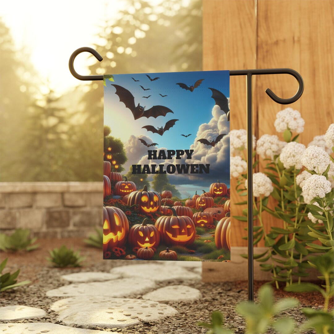 Halloween House Banner, Fall Garden Decoration, Outdoor Halloween Sign ...