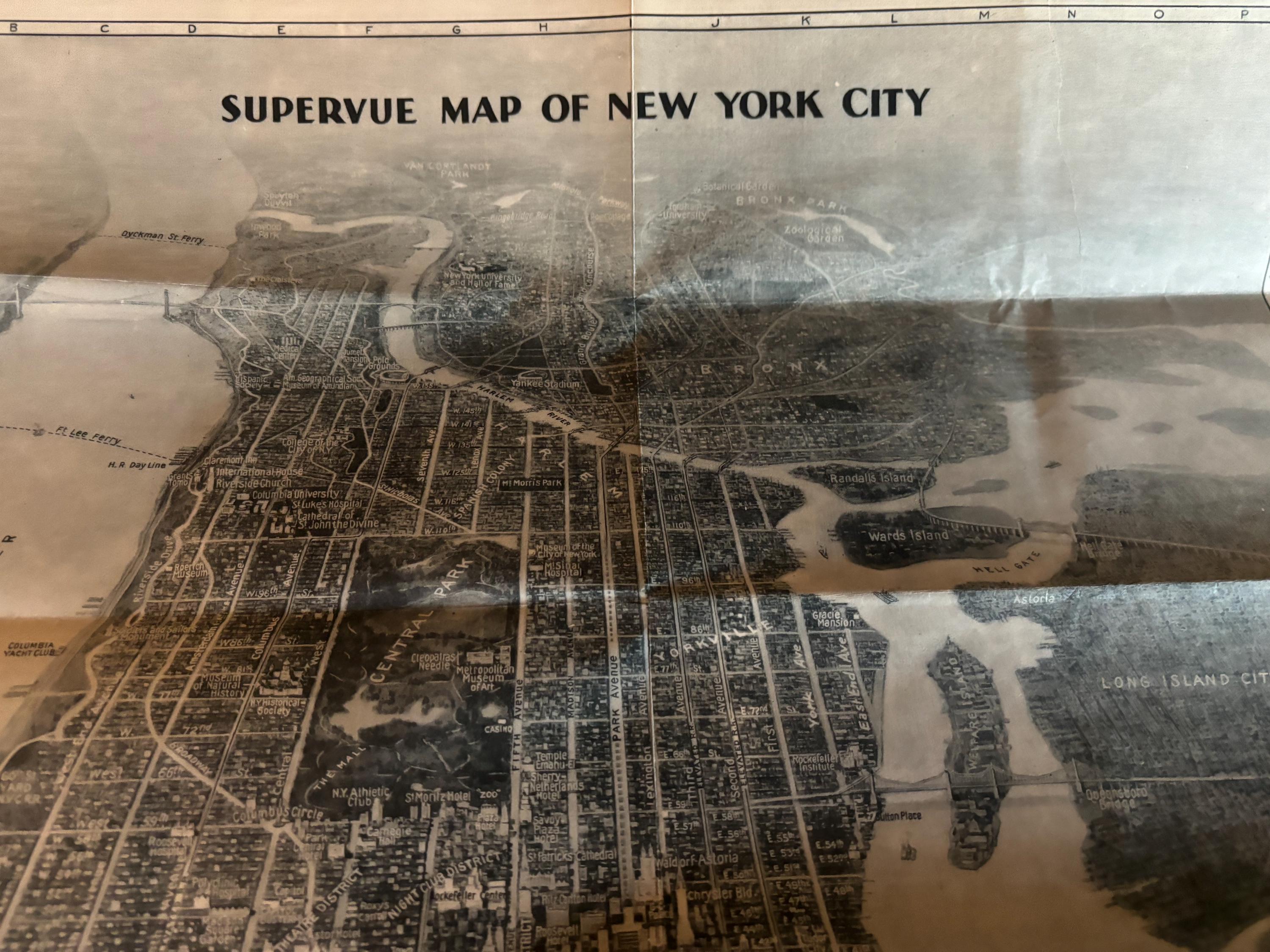 Folding Supervue Map of New York City - Etsy