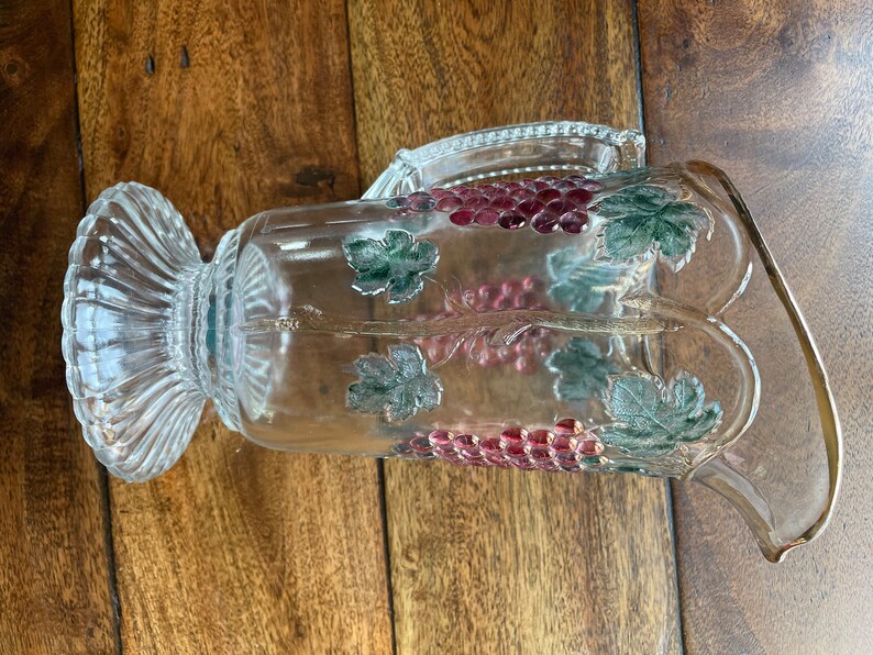 Pressed Glass Pitcher - Etsy