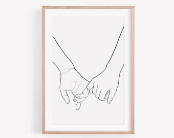Pinky Swear Drawing | Etsy