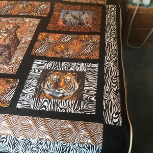 Queen Size African Animal Quilt - Etsy