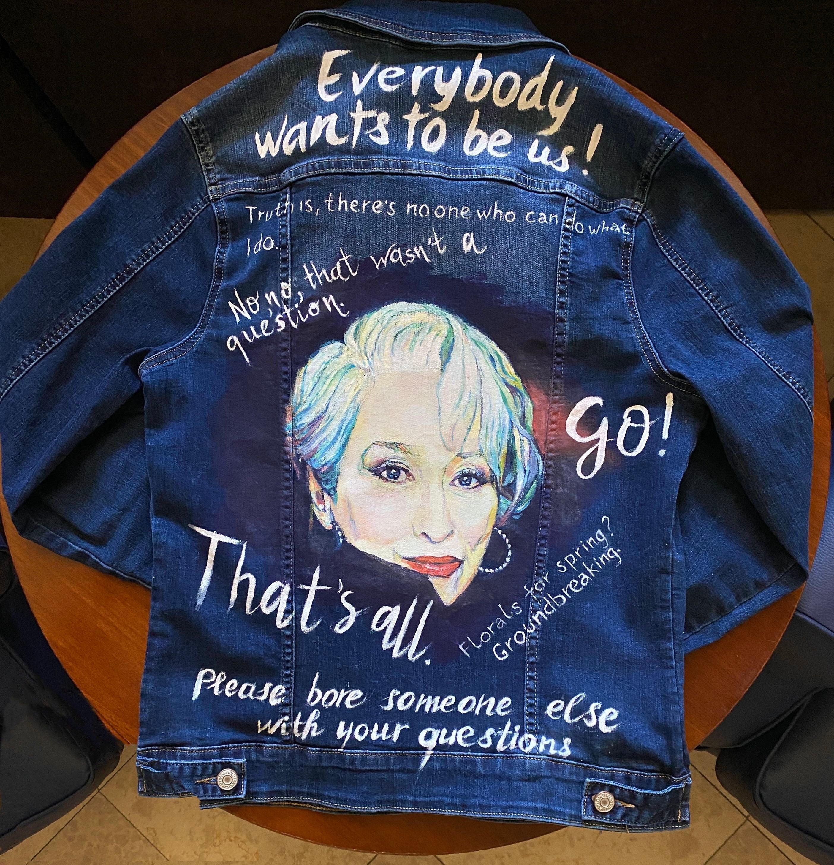 Custom Painted Denim Jacket With Portrait - Etsy