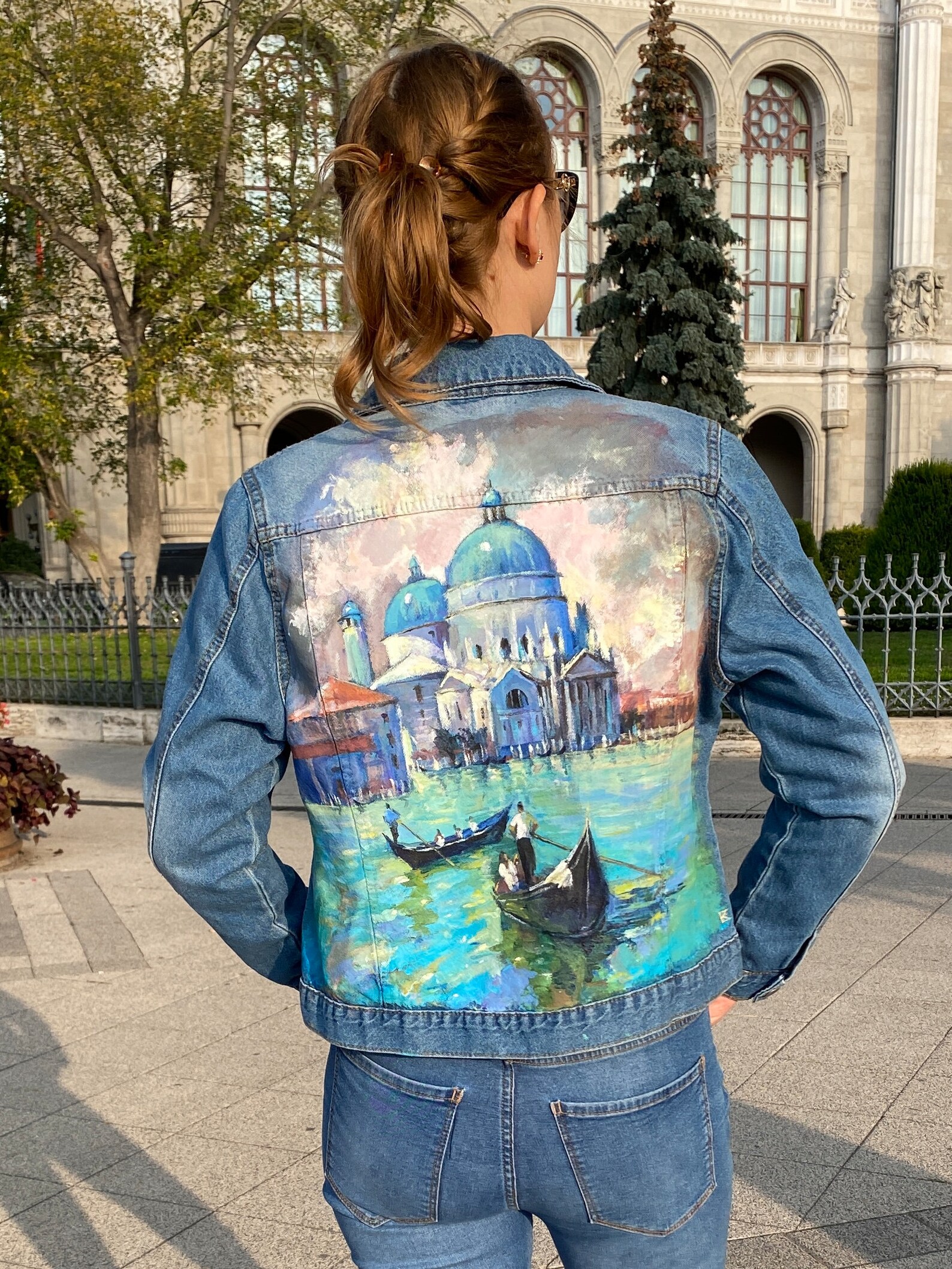 Venice Original Hand Painted Denim Jacket in UK12 Size Available! - Etsy