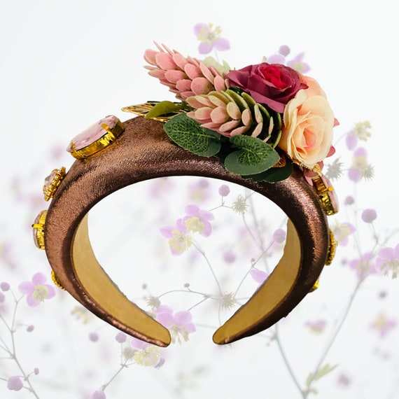 Ruby Headband-headpiece crown-flower crown-wedding | Etsy