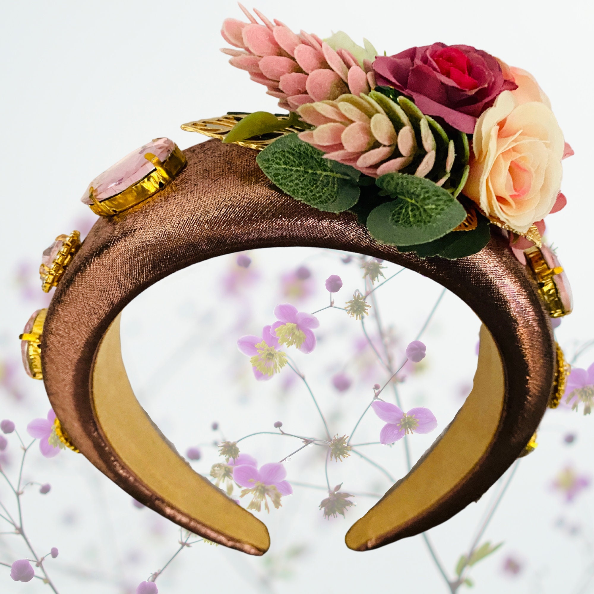 Ruby Headband-headpiece Crown-flower Crown-wedding Crown-wedding ...