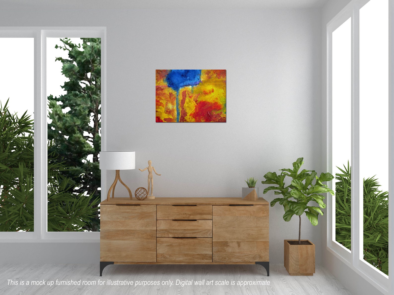 Climate Change Global Warming. Impressionist Modern Abstract. Acrylic ...