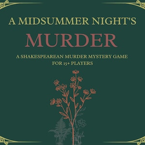 A Midsummer Night's MURDER! A Shakespearean Murder Mystery Game for 15 ...