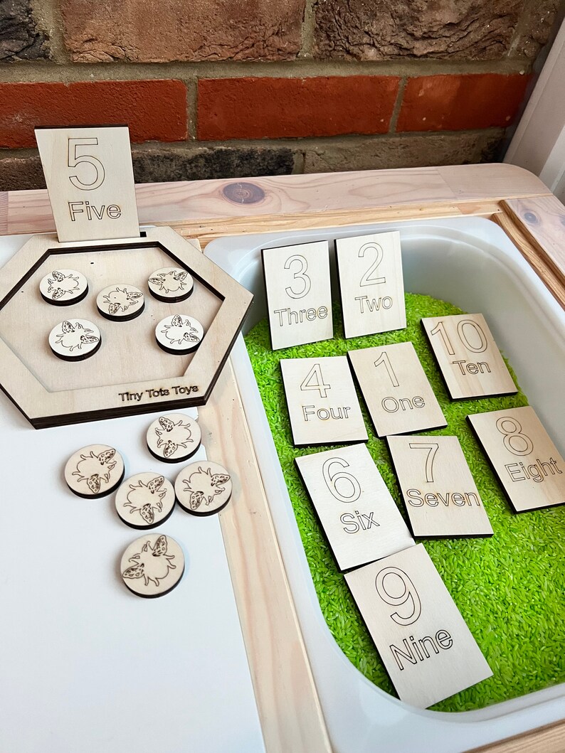 Wooden Counting Boards Counting Discs Wooden Number Boards | Etsy UK