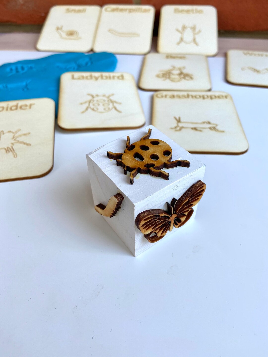 Wooden Stamper Cubes Playdough Stamper Cubes Playdough - Etsy UK