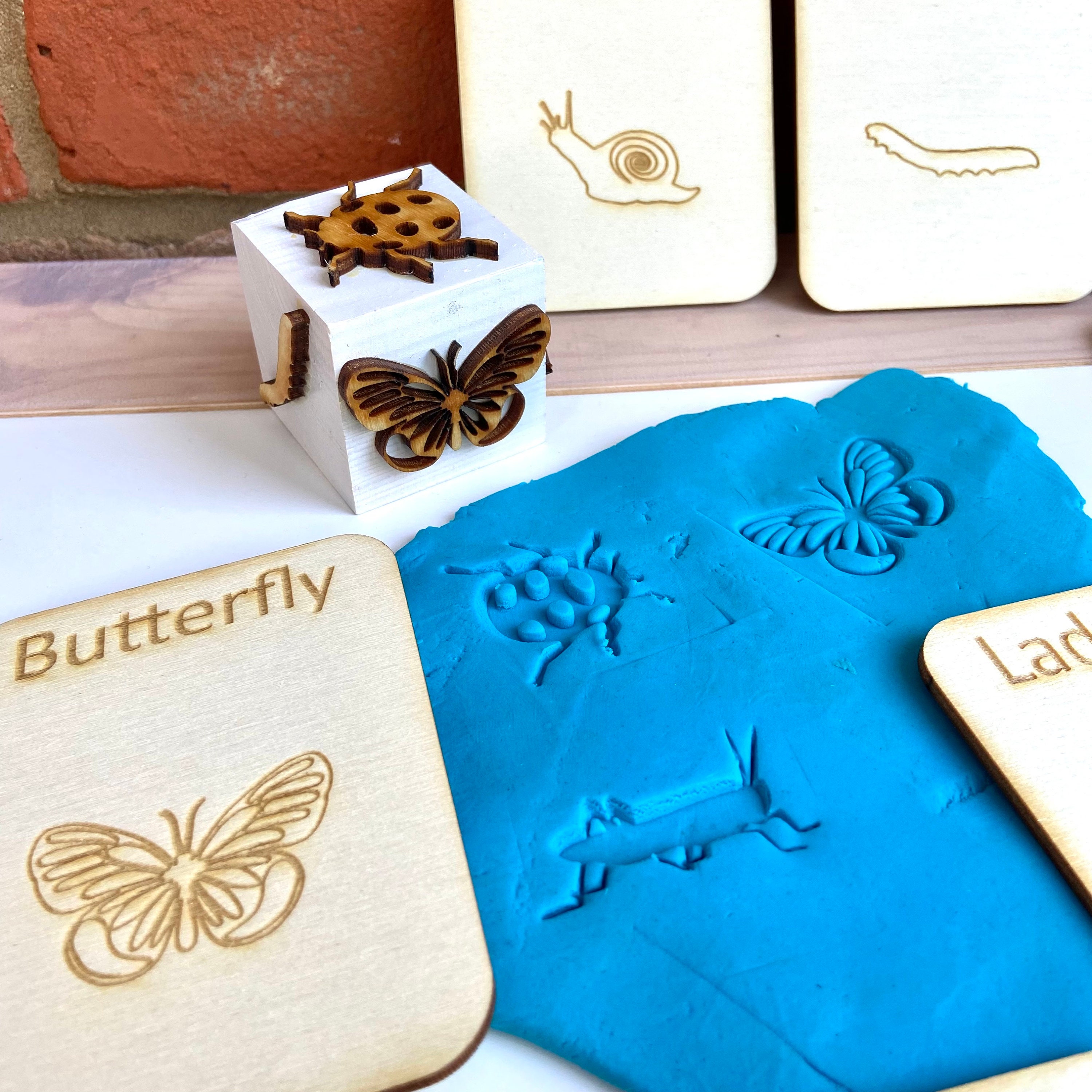 Wooden Stamper Cubes Playdough Stamper Cubes Playdough - Etsy UK