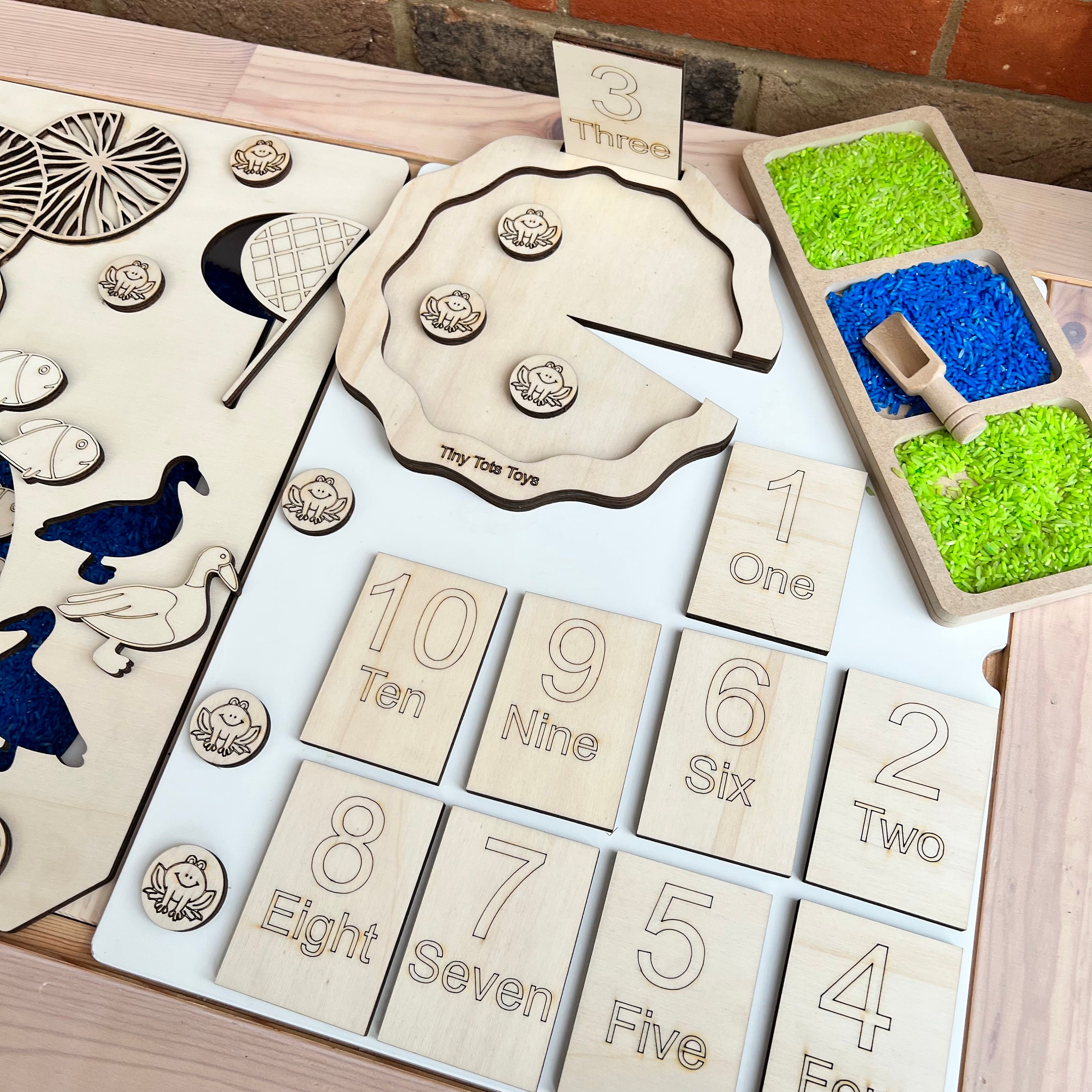 Wooden Counting Boards Counting Discs Wooden Number Boards | Etsy UK