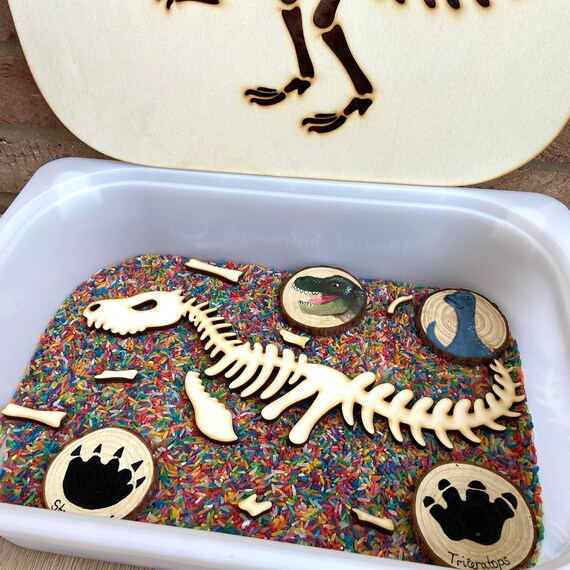 Toys & Games Toys Dinosaur Fossil Sensory Bin Kit Ikea FLISAT Insert ...