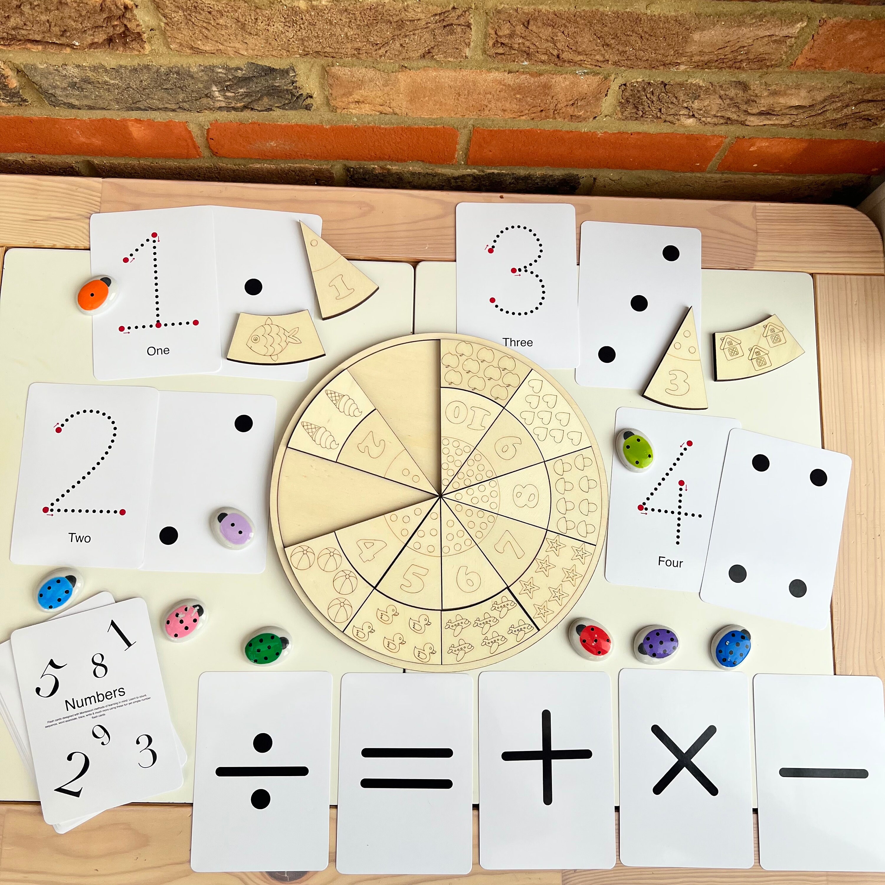 Wooden Large Counting Puzzle Pizza Counting Childrens - Etsy UK