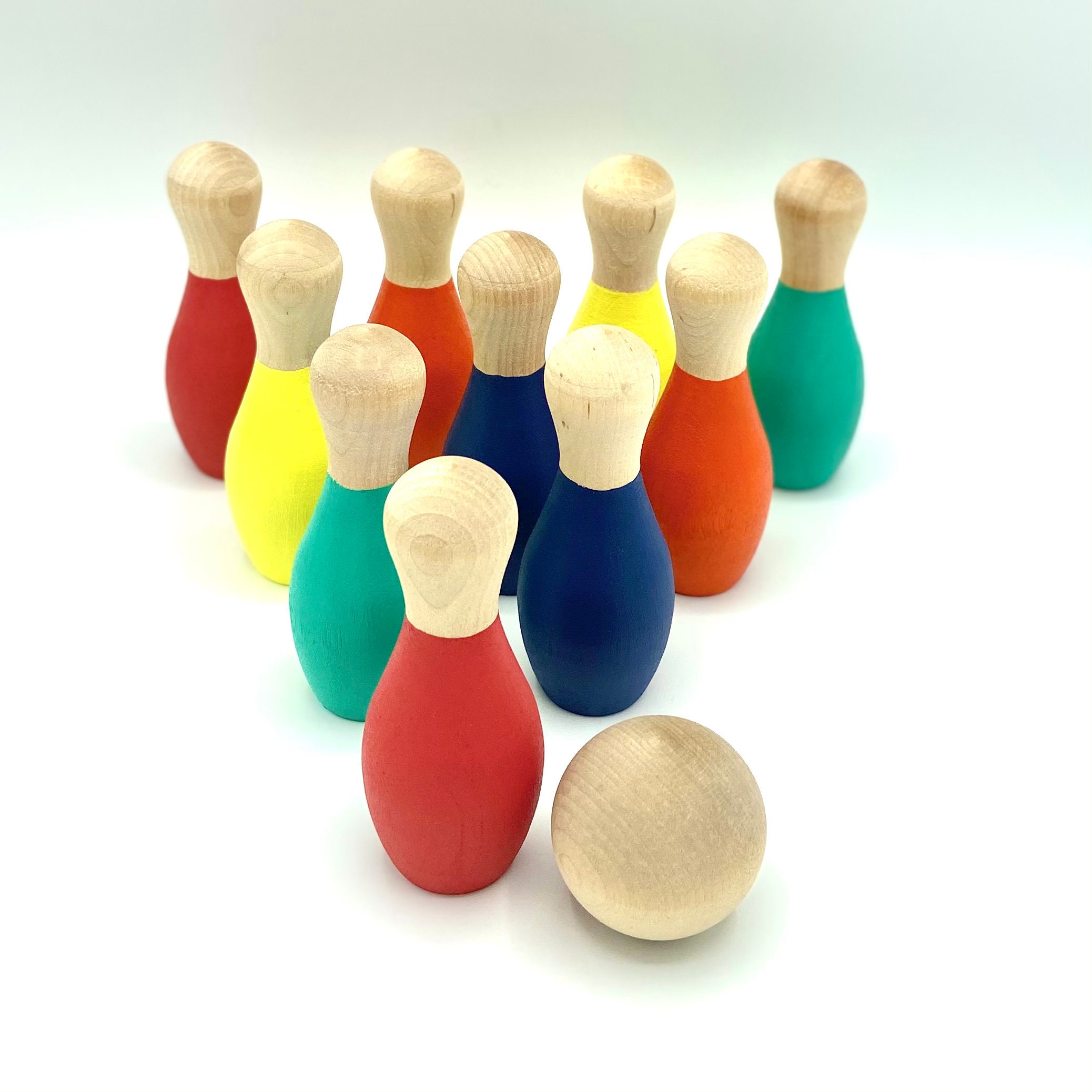 Skittle set childrens nursery decoration wooden toys baby | Etsy