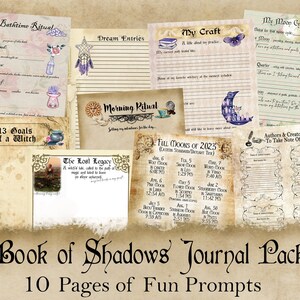 Book of Shadows Journal Pages / Book of Shadows Printables / Grimoire ...