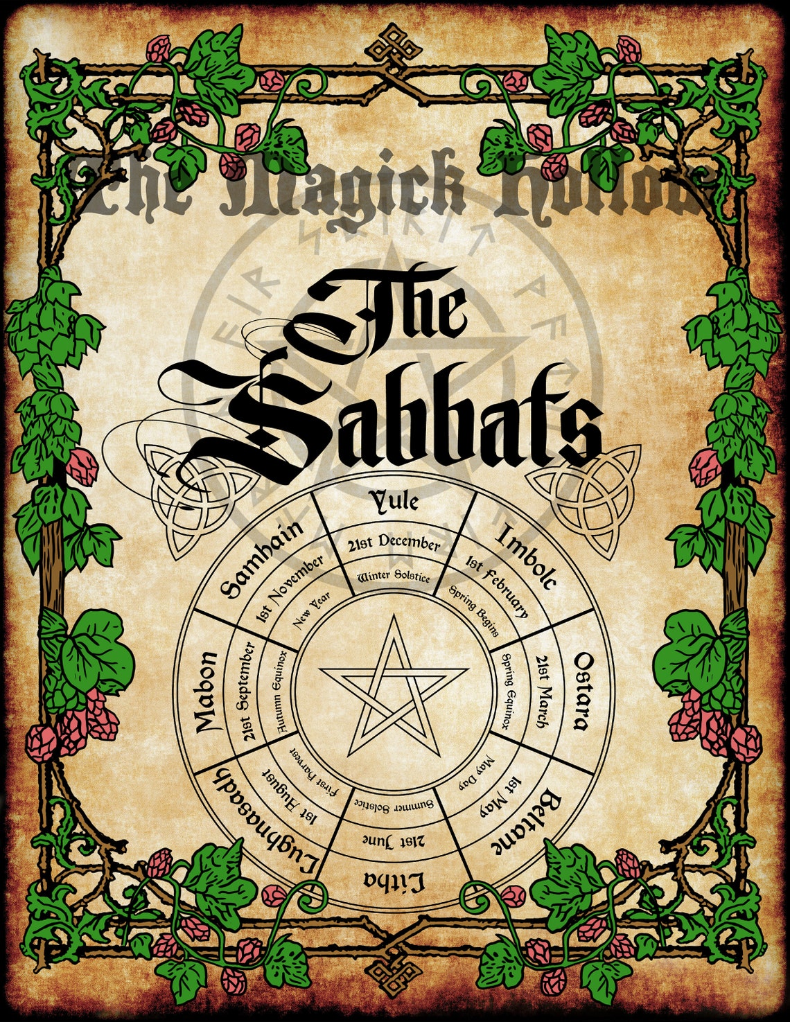 Printable Spell Book Title Pages / Book of Shadows - Etsy