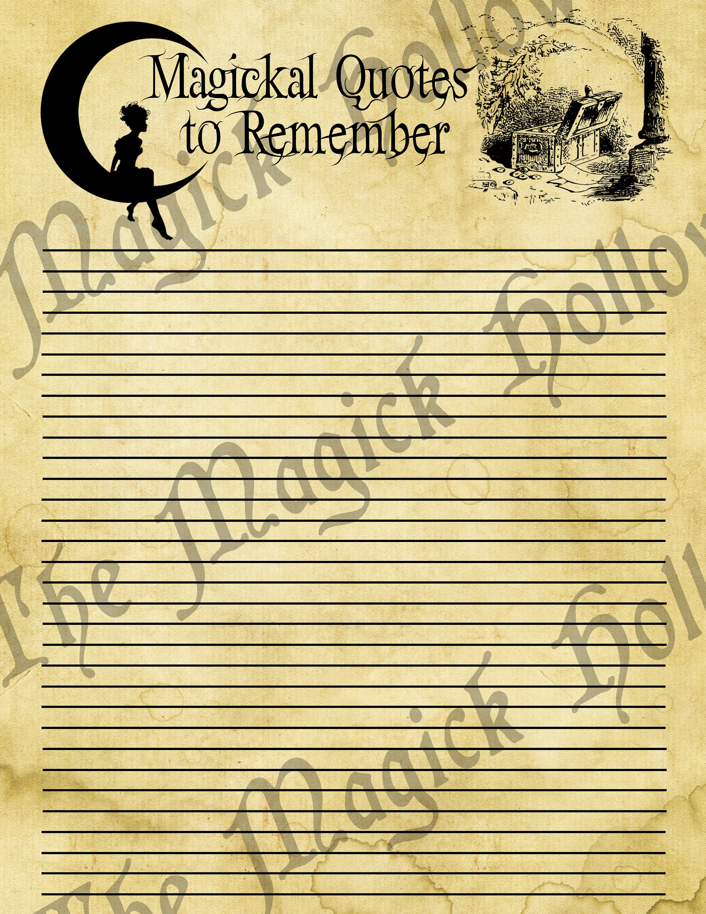Book of Shadows Journaling Printables, Grimoire Download, Spellbook ...