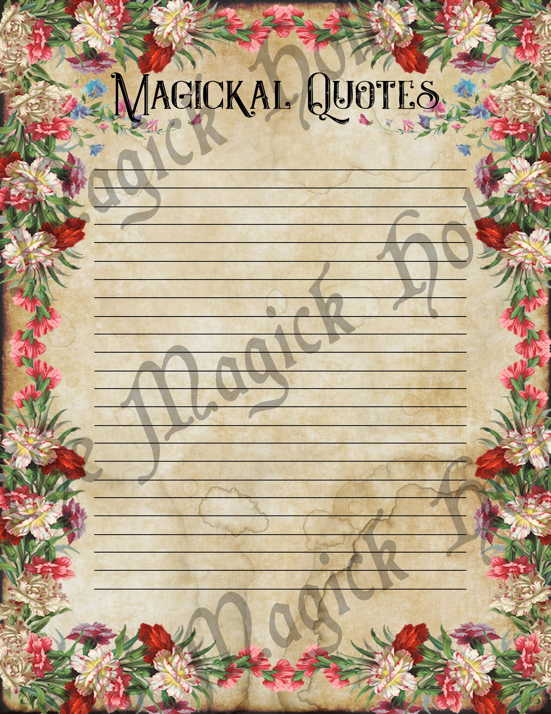 Book of Shadows Journaling Printables, Grimoire Download, Spellbook ...