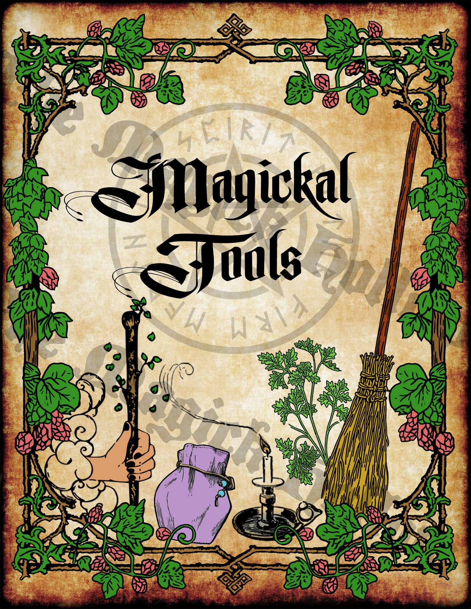 Printable Spell Book Title Pages / Book of Shadows Downloadable ...