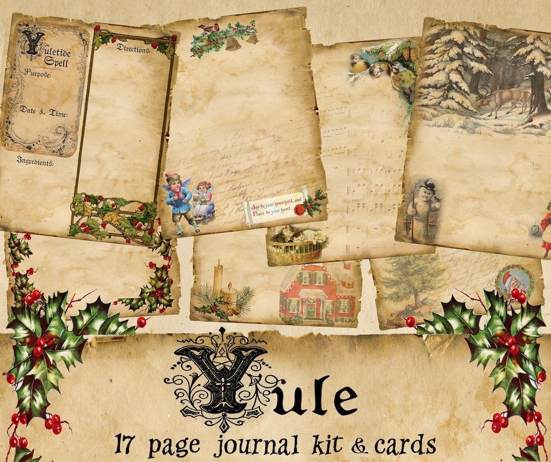 Yule Journal Pages & Cards / Printable Grimoire / Book of - Etsy