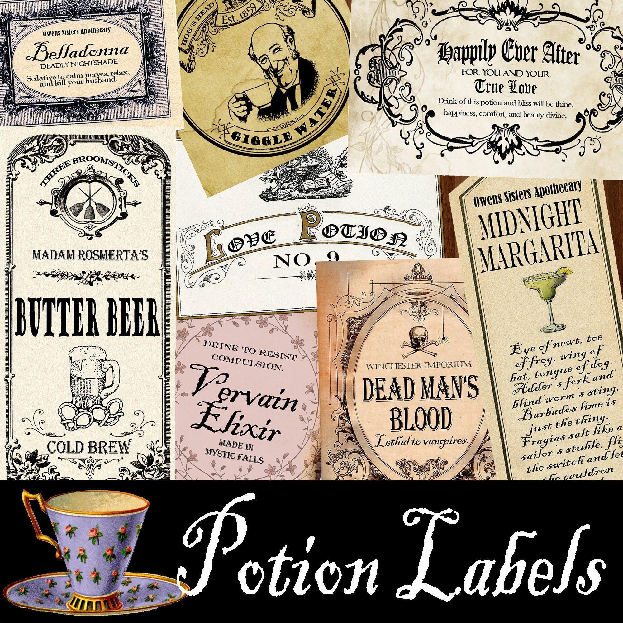 Printable Potion Labels / Halloween Downloads / Printable - Etsy UK