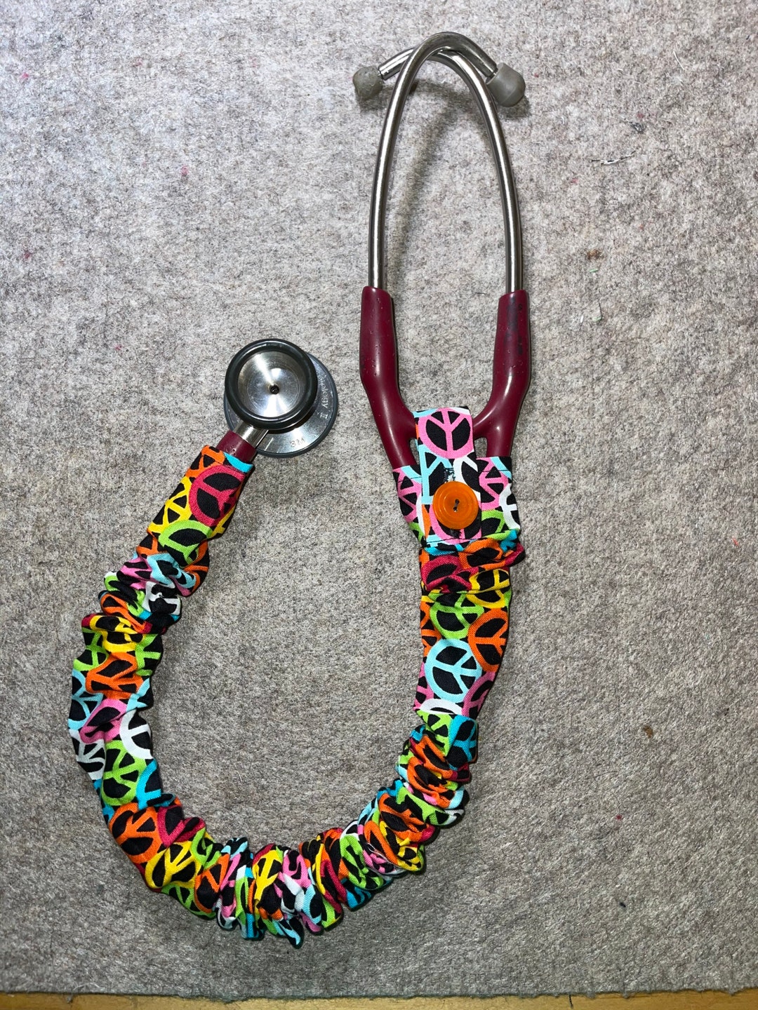 Stethoscope Scrunchie Cover - Peace Sign Pattern - Etsy