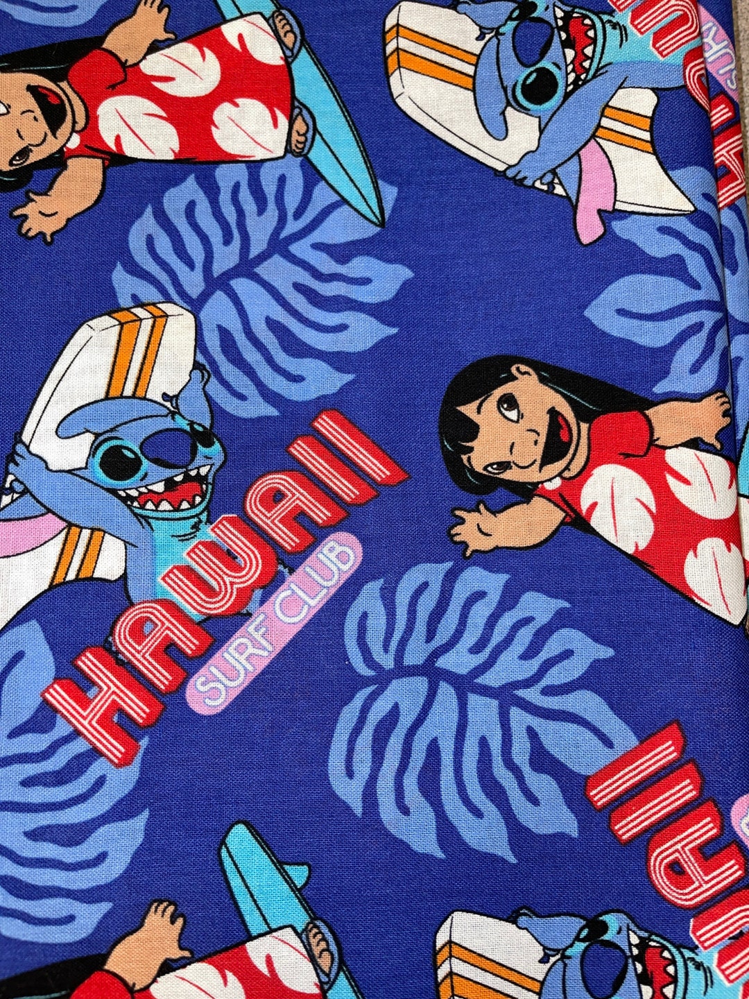 LILO and Stitch surfs Up Cotton Fabric - Etsy