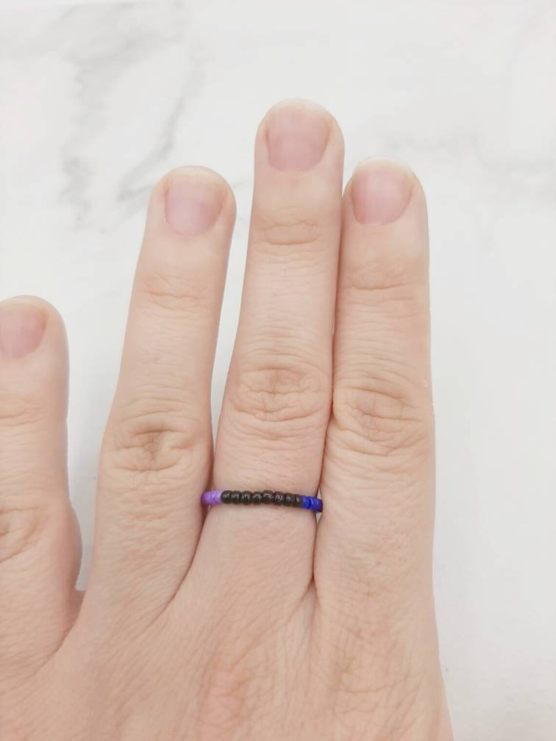 Flexible Gender Fluid Pride Beaded Minimalist Ring LGBTQ Flag | Etsy
