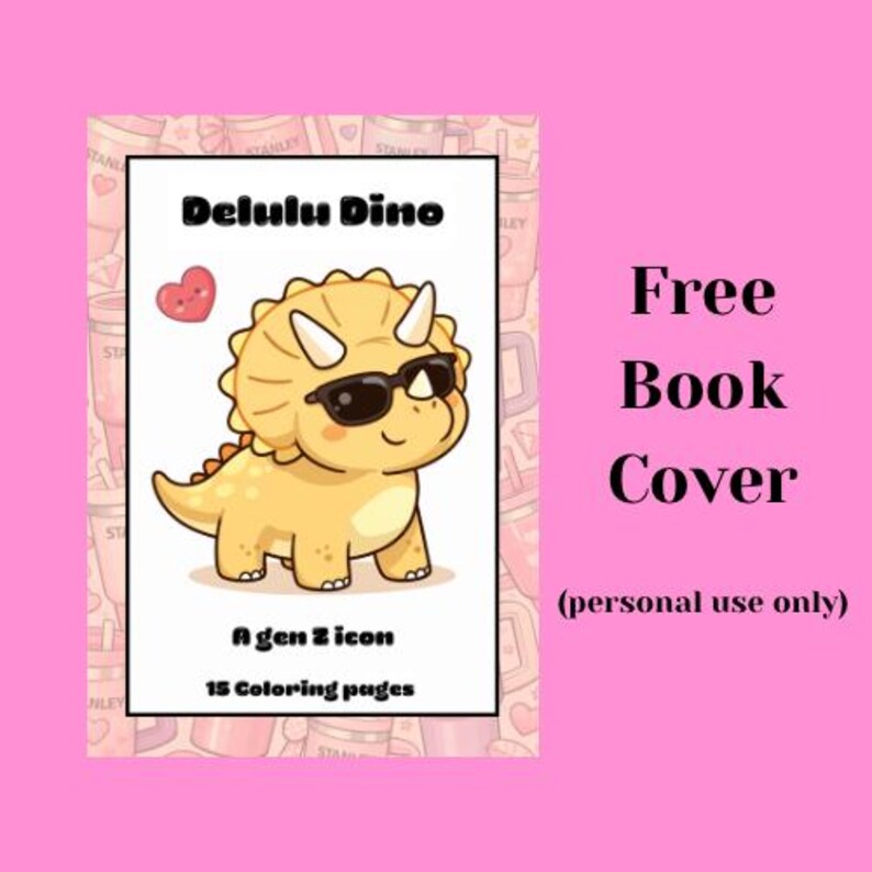 Delulu Dino Being Gen Z Coloring Pages | Printable Digital Coloring ...