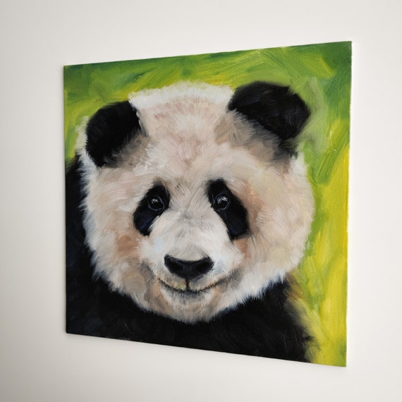 Panda Painting On Canvas