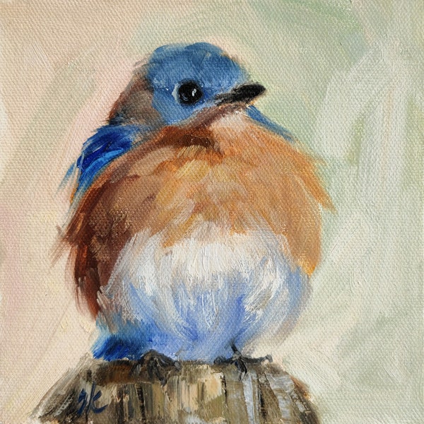 Bluebird Painting - Etsy