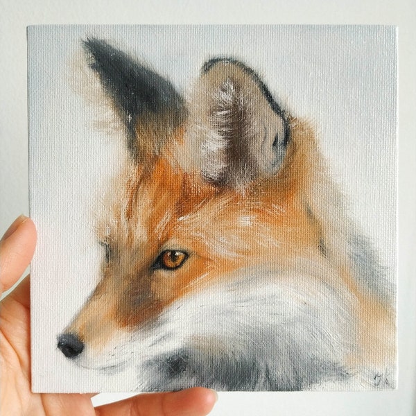 Baby Fox Painting - Etsy