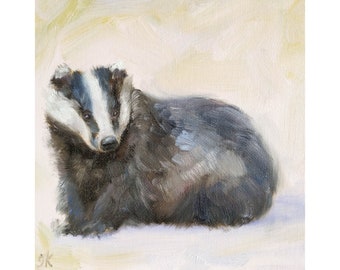 Badger Painting - Etsy