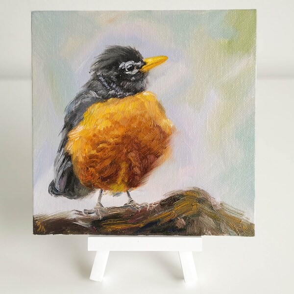 Robin Painting - Etsy
